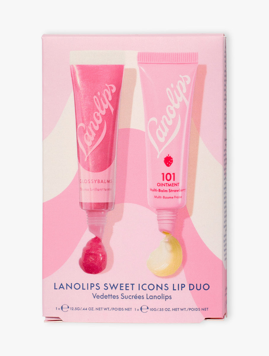 Sweet Icons Lip Duo - 101 Strawberry + Glossy Balm Candy | Lanolips AU